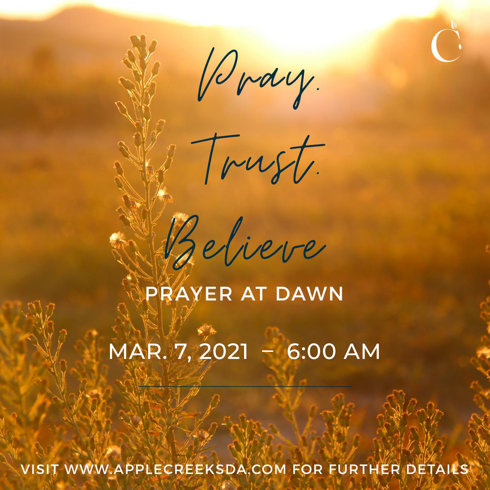 Prayer At Dawn – Apple Creek SDA Church